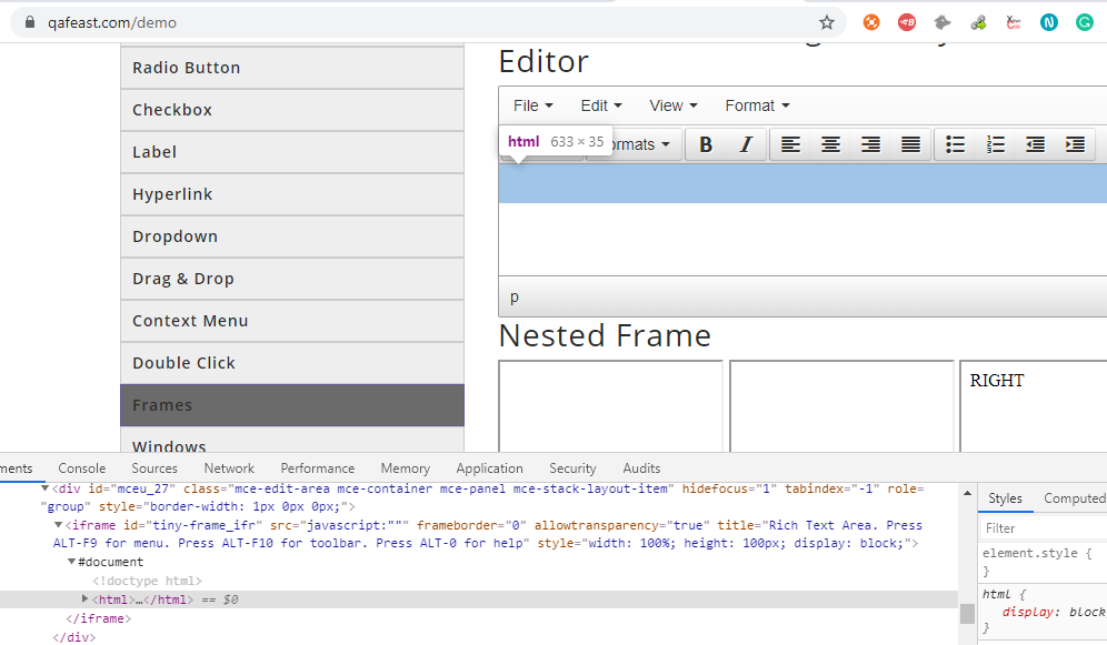 Handling Nested Iframes In Selenium | Webframes.org